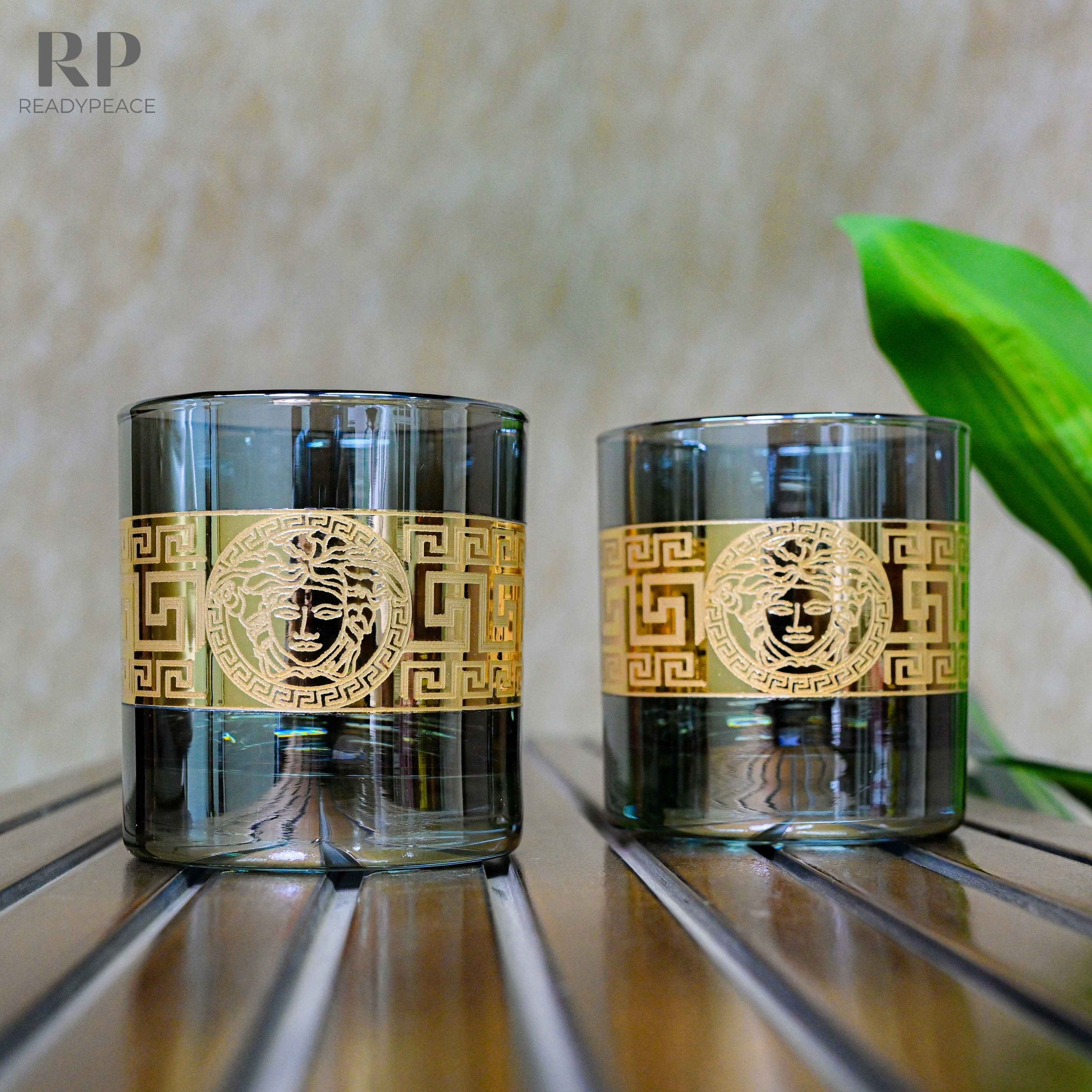 Sheen Versace Bluish Green Gold Plated Glasses (390 ml)